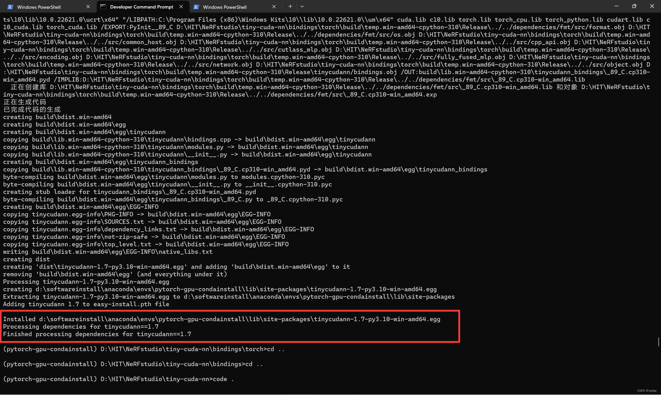 MARS（nerfstudio）安装——RTX4060, CUDA12.0&&11.8, Pytorch2.0.1，Windows11_4060装pytorch 选cuda-CSDN博客