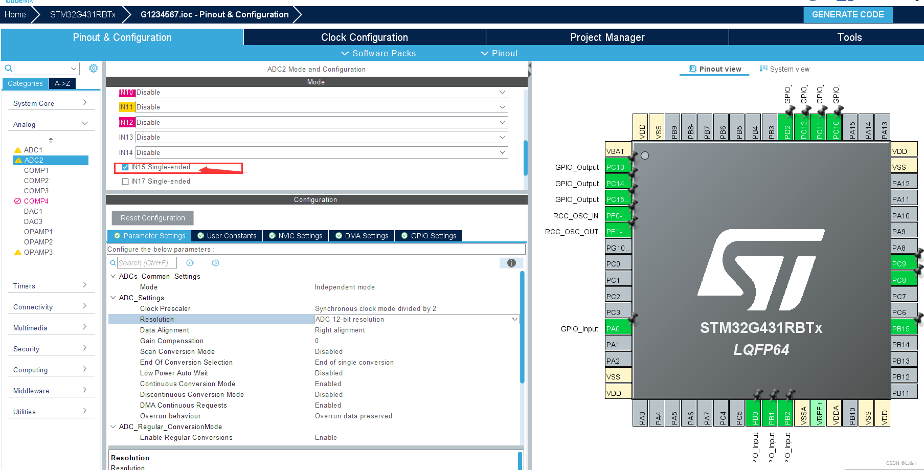七、【stm32】DMA读取ADC 以11届省赛为例_adc1 dma-CSDN博客