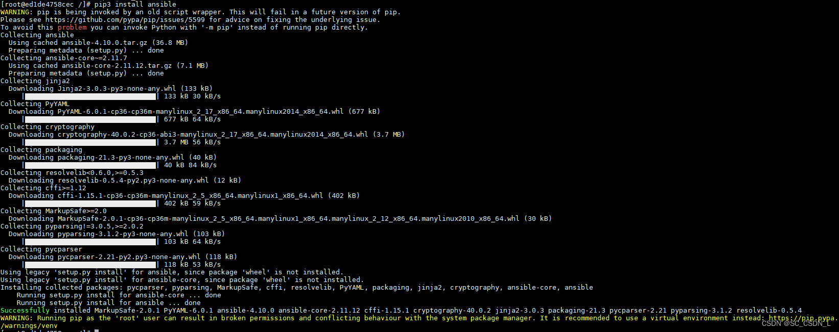 【简洁篇】使用Docker(yum,pip)安装Ansible自动化运维工具，Dockerfile一步到位，稳打稳扎_docker安装ansible-CSDN博客