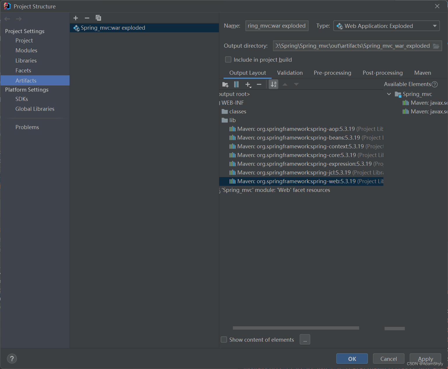 IDEA Spring5 java.lang.ClassNotFoundException: org.springframework.web.context ...
