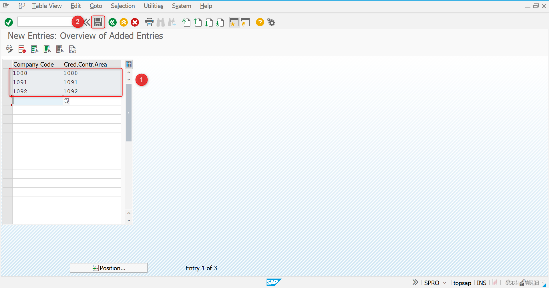 SD配置-企业结构-分配-分配允许的信用控制范围给公司码(OVFL-Assign Permitted Credit Control Areas ...