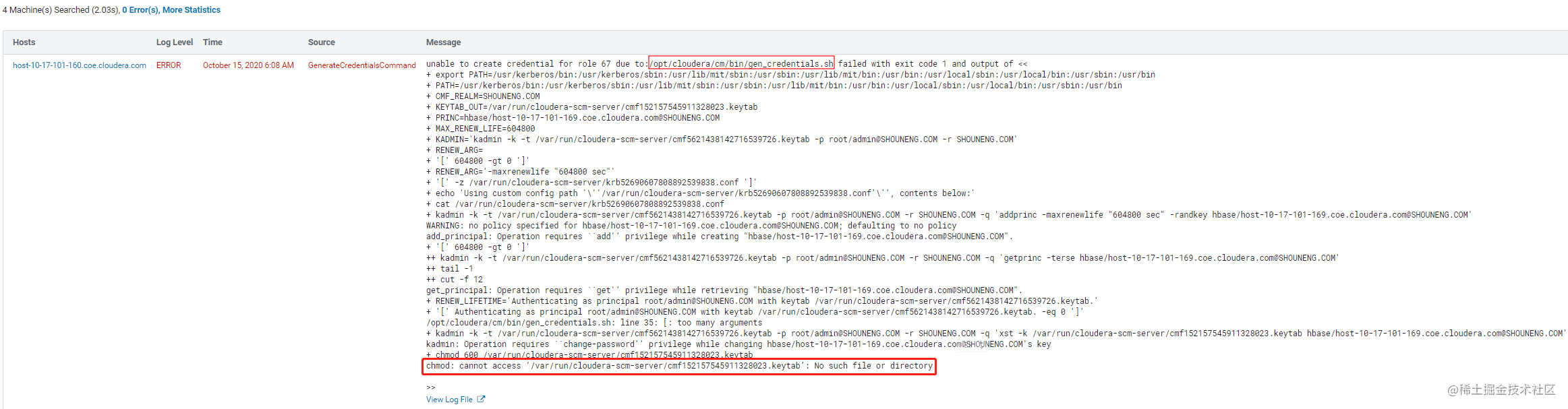 记一次Cloudera Manager关于Kerberos的credentials missing问题_missing credentials-CSDN博客