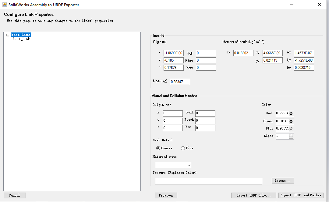 SolidWorks STP模型-＞URDF-＞Webots proto模型_stp转urdf-CSDN博客