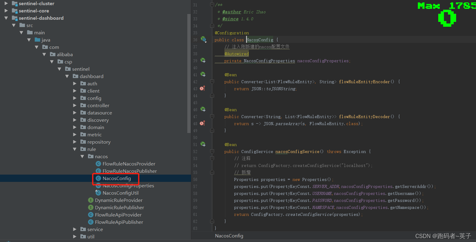 Sentinel持久化到nacos 举例流控和熔断规则_sentinel-datasource-nacos-CSDN博客