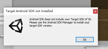 解决问题——Unity打包时出现"Target Android SDK not installed"_unityexception: target android sdk not ...
