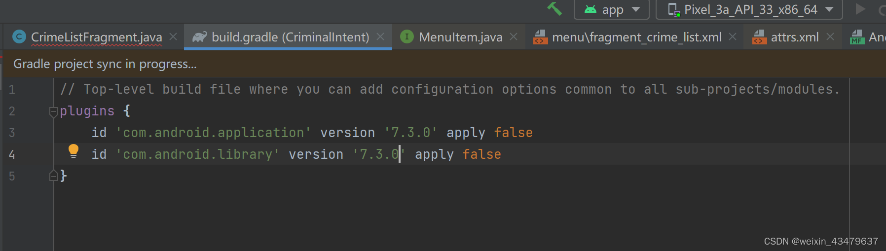 android创建menu时选择item时报错：Constant expression required_android constant expression required-CSDN博客