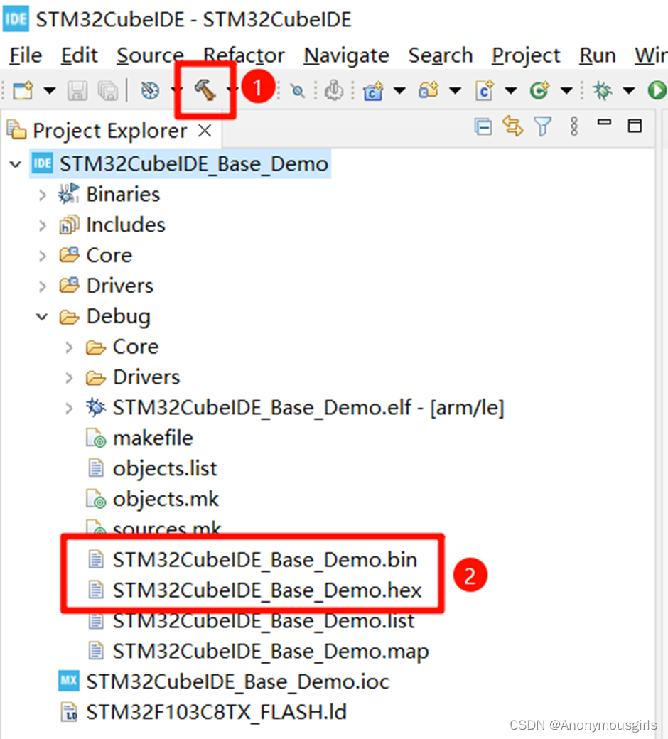 STM32CubeIDE基础学习-设置输出HEX和BIN文件的方法_cubeide生成hex文件-CSDN博客