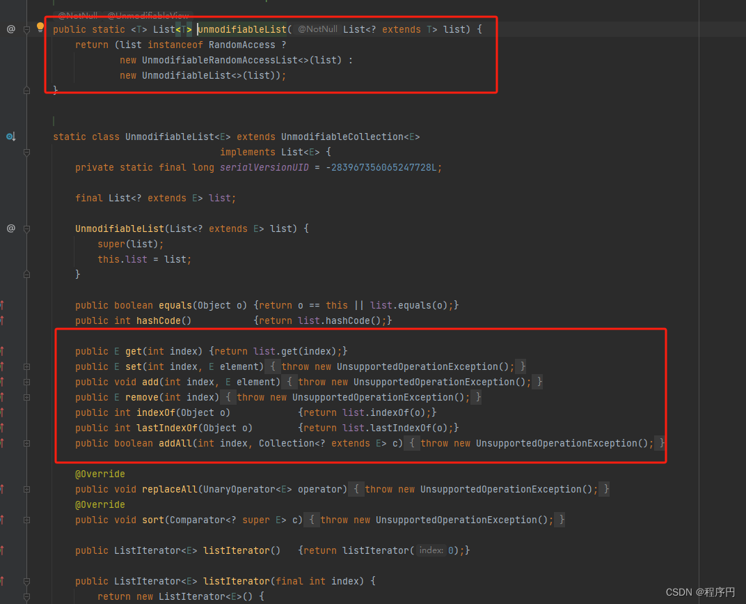 Collections.unmodifiableList方法初始化数组是不可修改-CSDN博客