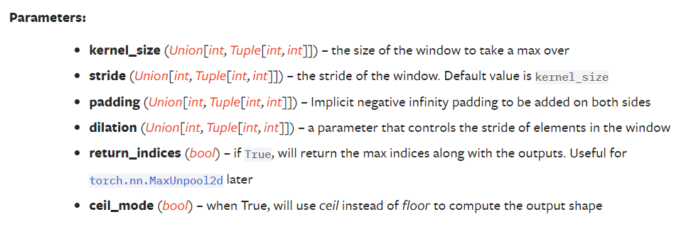 pytorch——MaxPool2d（最大池化）-CSDN博客