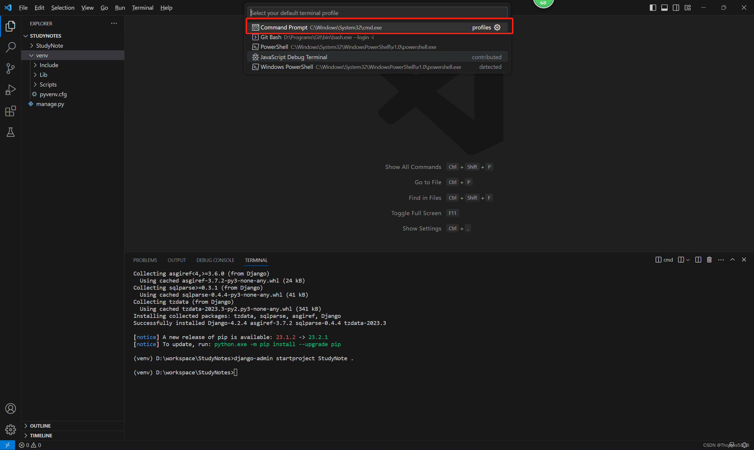 Vscode下配置Django项目环境（一）_vscode django-CSDN博客