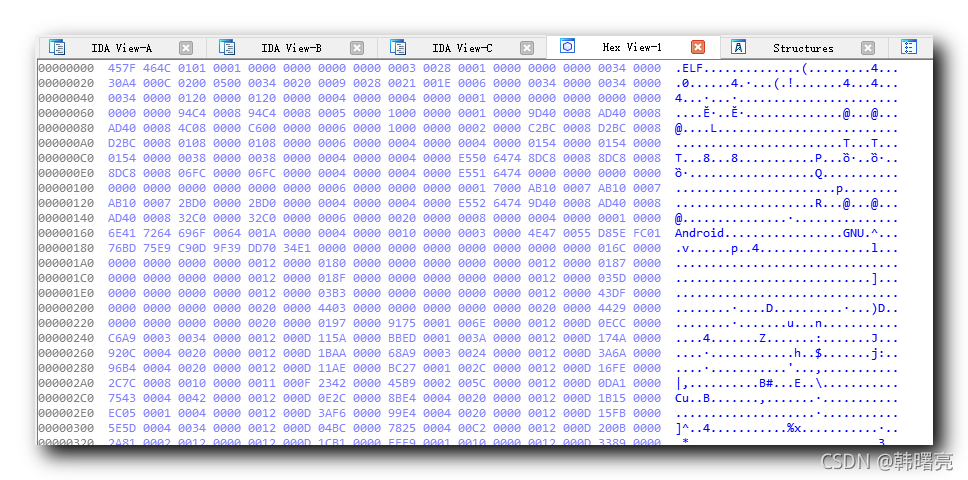 【Android 逆向】IDA 工具使用 ( 同步指定的 IDA View 视图 | Hex View 数据格式 | 过滤设置 )_ida ...