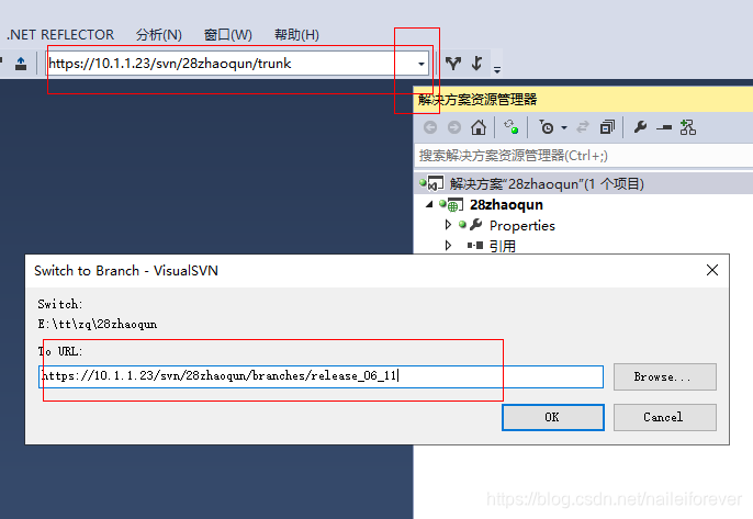 Visual Studio SVN创建分支 合并分支 切换分支 vs 插件 visualsvn_visual svn分支-CSDN博客