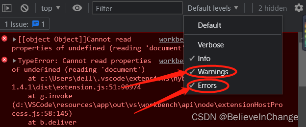 屏蔽 VSCode TypeError Cannot read properties of undefined (reading ‘xxx ...