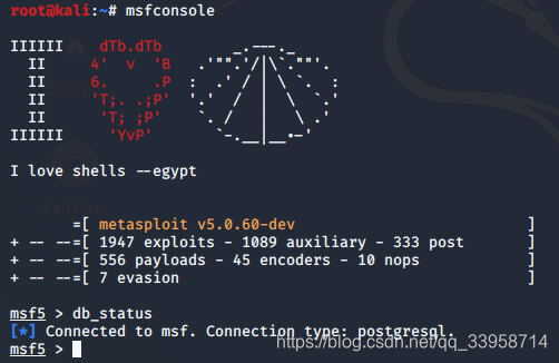 No active DB -- Credential data will not be saved! MSF连接postgresql数据库，设置密码并使其自动连接-CSDN博客