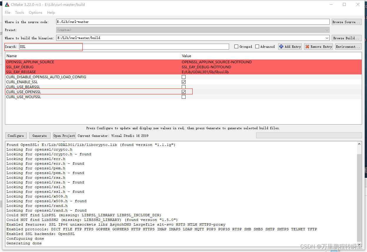 win10用cmake3.22与vs2019编译curl库源码并调用_vs调用curl-CSDN博客