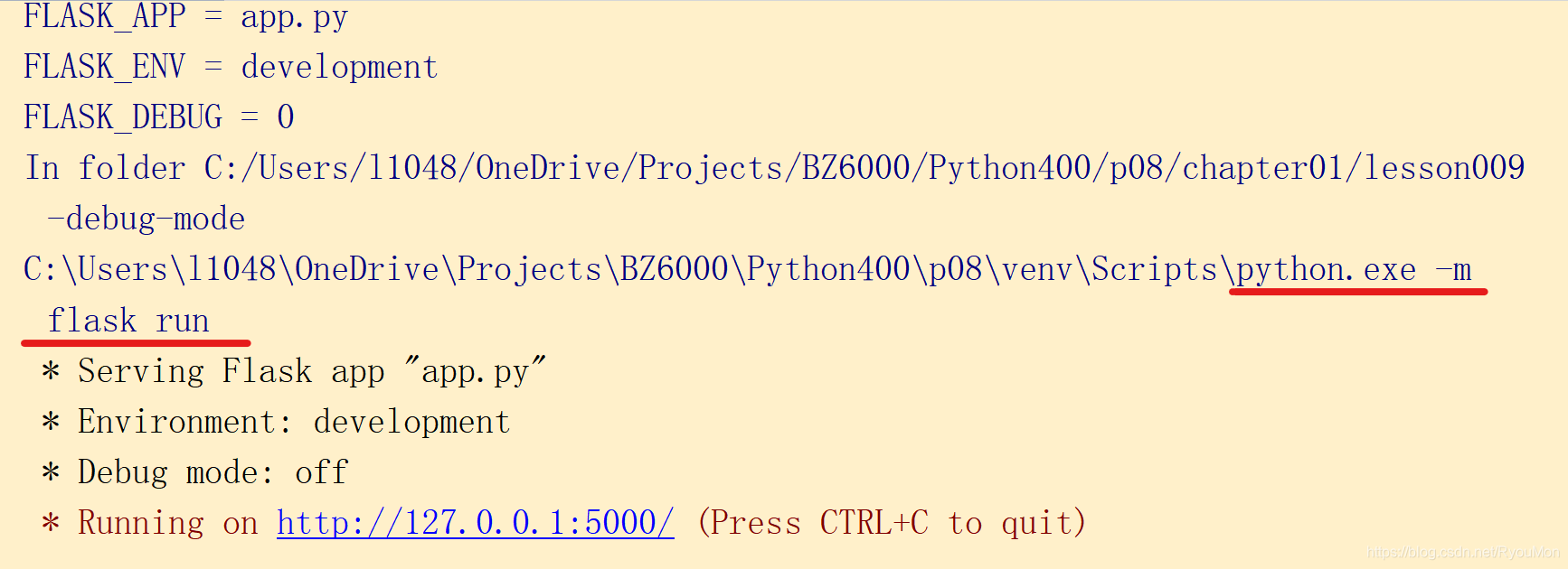 使用Pycharm运行Flask项目时 默认打开调试模式并指定主机名HOST和端口PORT_python.exe -m flask run-CSDN博客