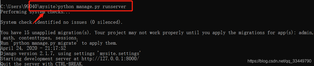 pycharm下创建djangp项目报错Performing system checks… Watching for file changes with StatReloader问题解决 ...