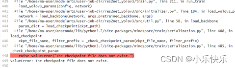 mindspore报错“ValueError: The checkpoint file does not exist.”_failed to read the checkpoint file ...