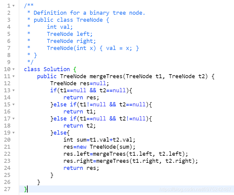 LeetCode-617. 合并二叉树-CSDN博客