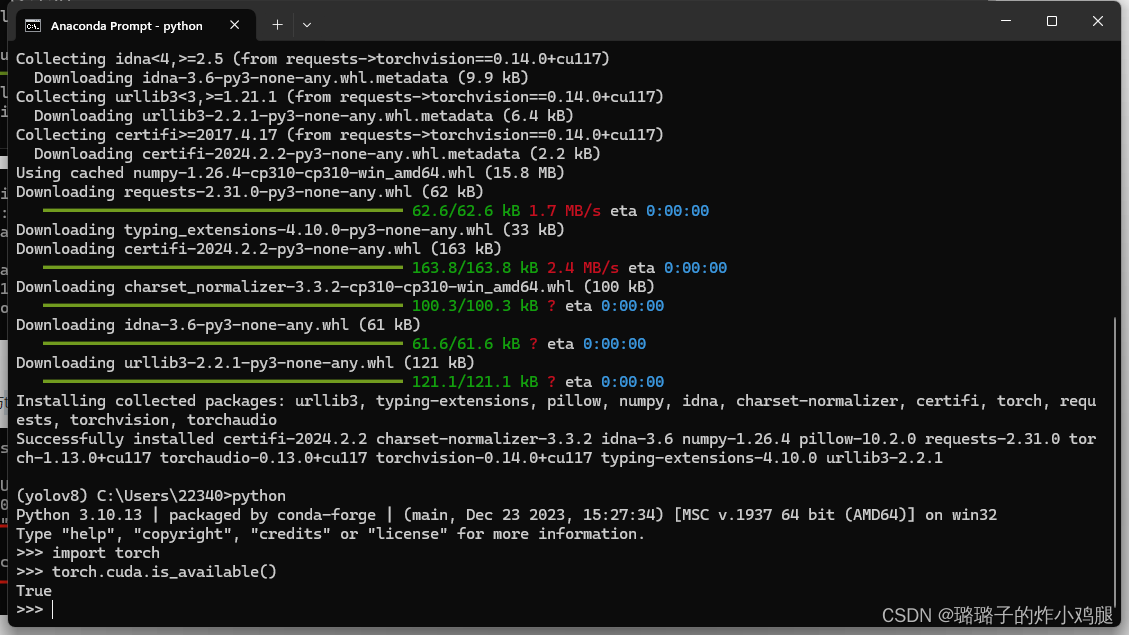 【YOLOv8学习记录】——完成yolov8部署及初次运行_yolov8 git-CSDN博客