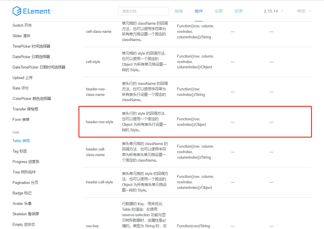 Element中el Table表头通过header Row Style设置样式 Csdn博客