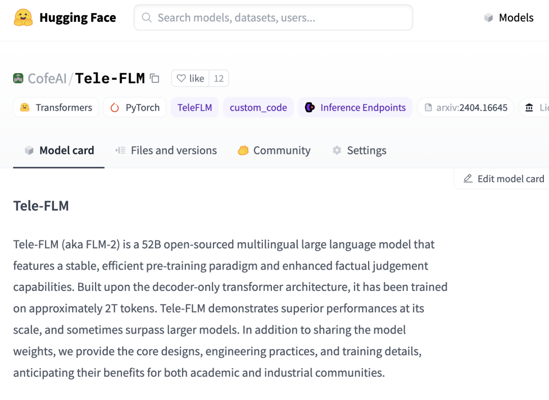 Tele-FLM：全球首个低碳高性能大模型 现已全面开源_电碳模型-CSDN博客