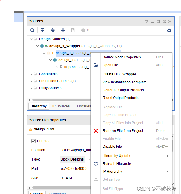 vivado2021.2版本中工程另存为后的问题HDL Wrapper 不自动更新_vivado wrapper-CSDN博客