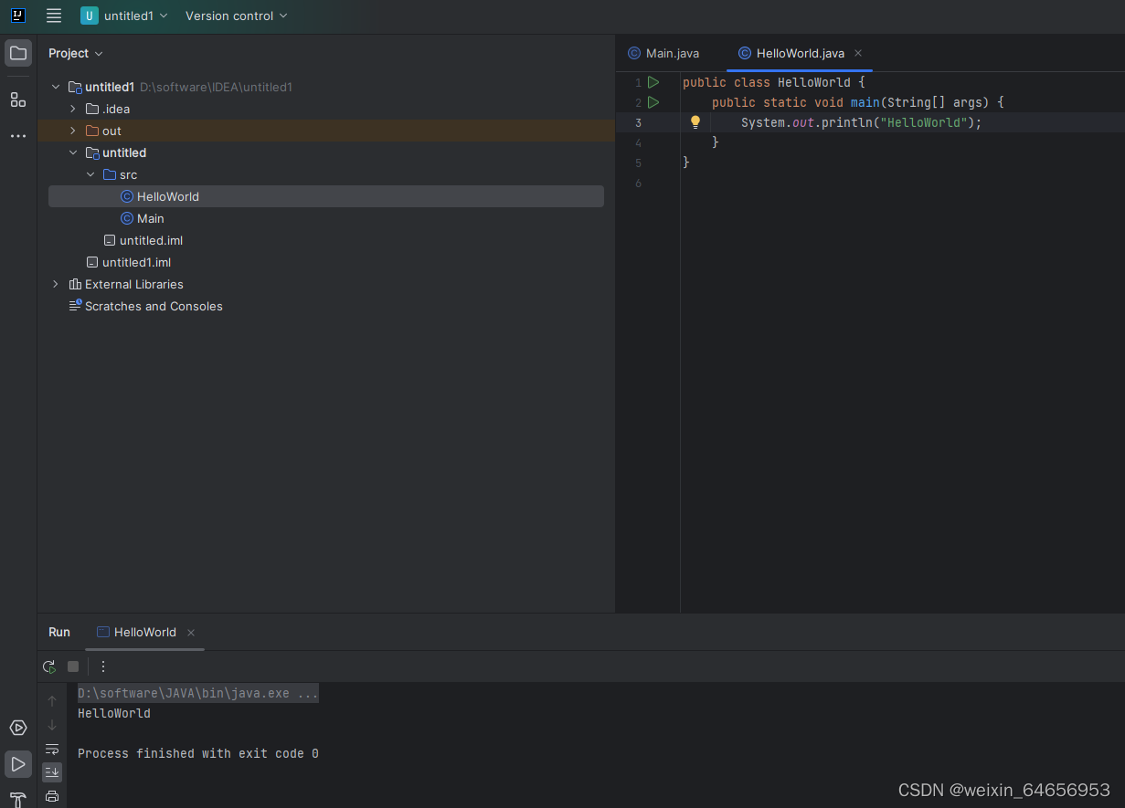 idea编写helloworld（个人学习笔记）_idea notebook helloworld-CSDN博客