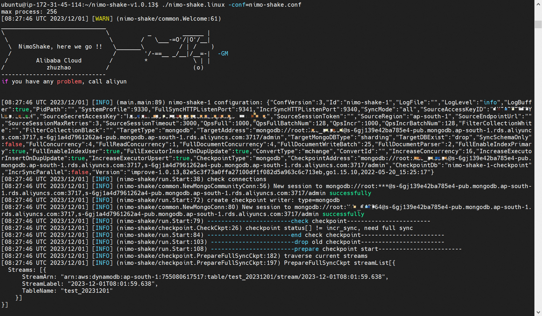 使用NimoShake将数据从AWS DynamoDB迁移至阿里云MongoDB-CSDN博客