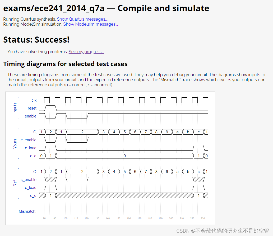 Verilog刷题HDLBits——Exams/ece241 2014 q7a-CSDN博客