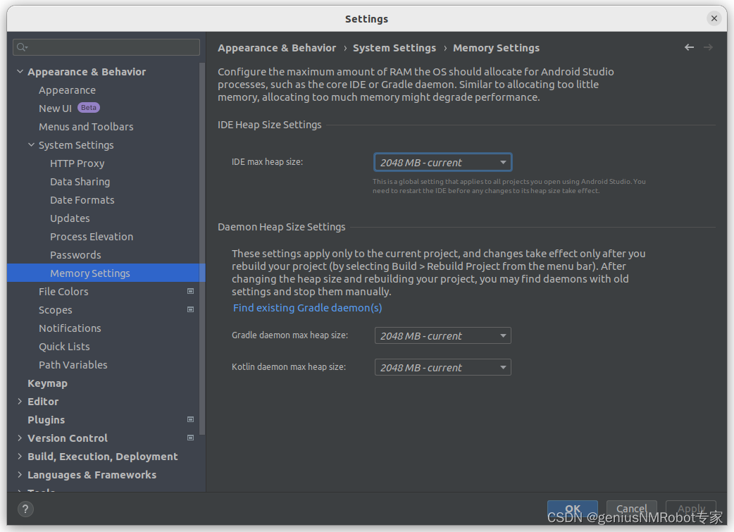 IDE max heap size :android studio堆-CSDN博客