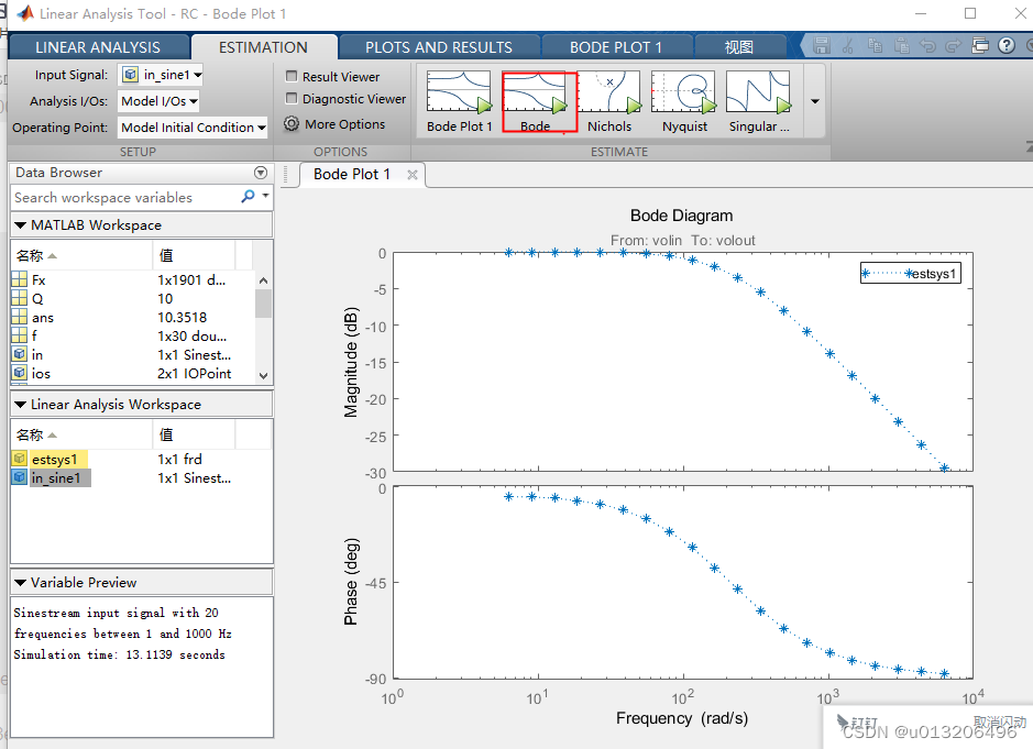 【MATLAB】扫频法传递函数模型的估计_matlab tfest-CSDN博客