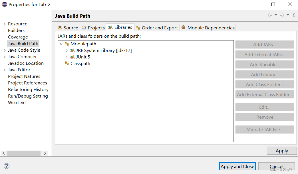 HIT 软件构造 Junit包导入位置的错误原因分析及解决办法_modulepath和classpath区别-CSDN博客