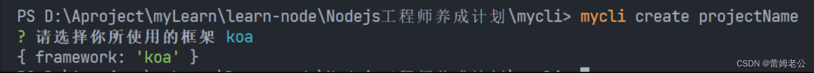 Node.js实现自定义命令行工具保姆级教学_node交互式命令行-CSDN博客