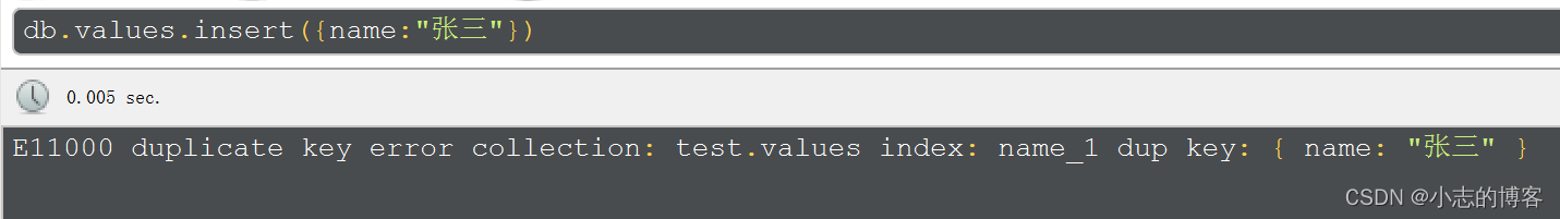 Mongodb——索引属性之唯一索引（unique Indexes）mongodb 唯一索引 Csdn博客 