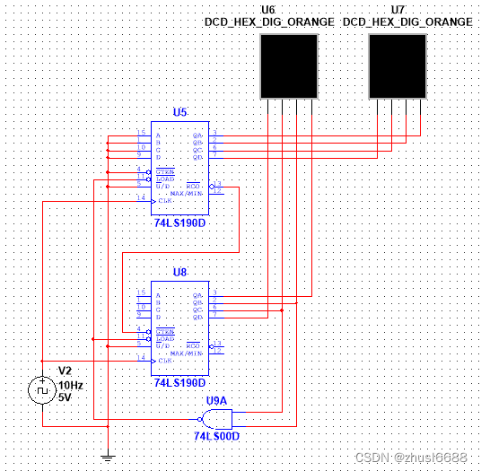 Multisim14.0仿真应用设计（一百二十七）基于74LS190的60进制计数器应用设计仿真_74ls190实现60进制计数器-CSDN博客
