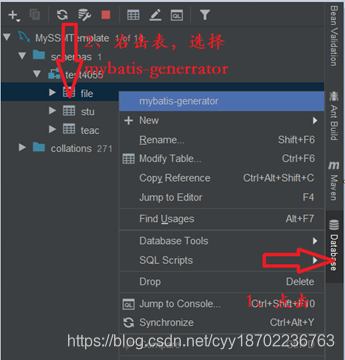 IDEA连接数据库（Database）自动生成类、mapper.xml、Dao配置详解_idea database生成insert sql xml-CSDN博客