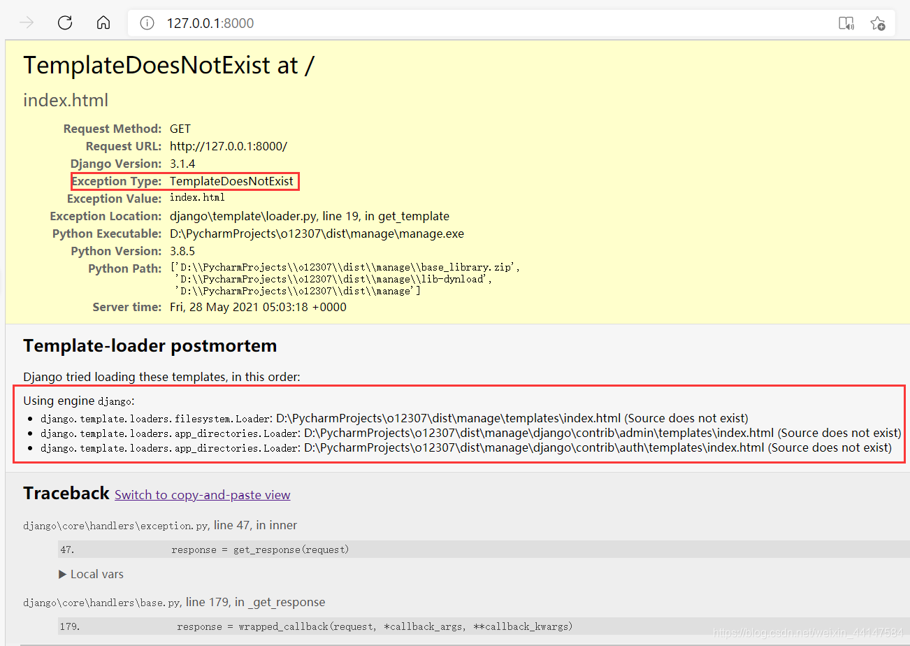 Pyinstaller打包Django项目（记录一下踩过的各种坑）_pyinstaller django-CSDN博客