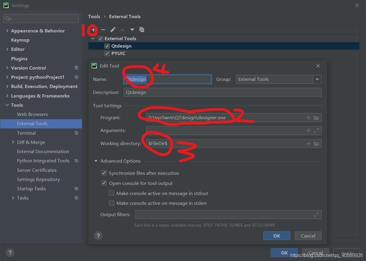 PYcharm联合qtdesign实现python图形可视化GUI编程_file "untitled.ui", line 1