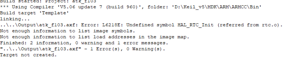 Keil写STM32程序.axf: Error: L6218E: Undefined symbol HAL_RTC_Init (referred from rtc.o)报错解决办法 ...