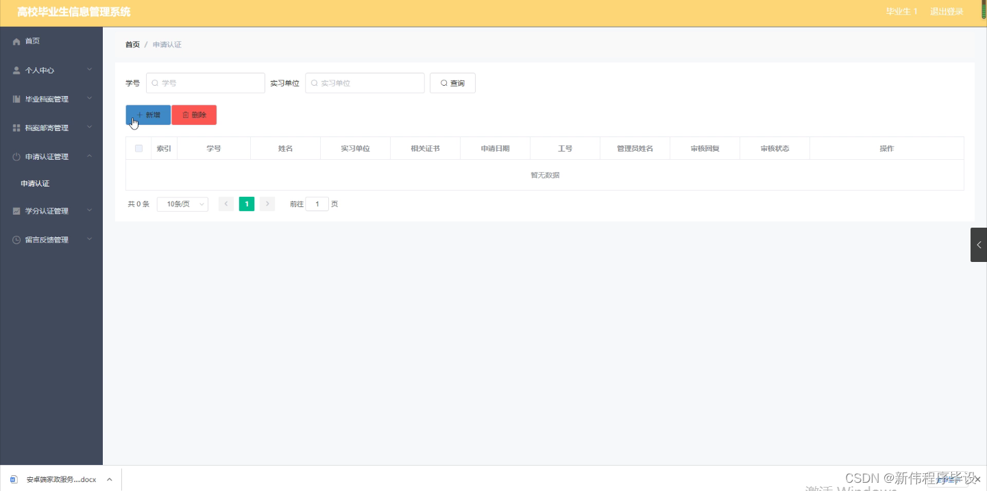 Java计算机毕业设计高校毕业生信息管理系统（附源码springboot开题论文部署）java高校人员信息管理系统设计 Csdn博客