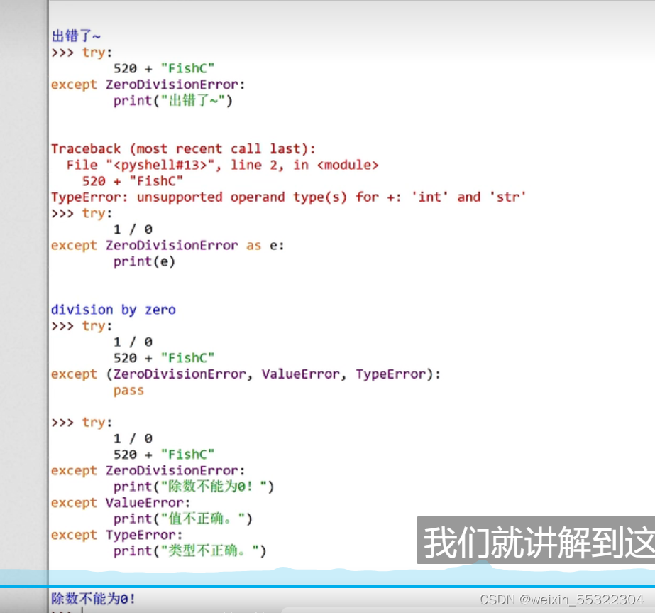 Python异常处理：try Exceptraise与assert详解 Csdn博客 5097