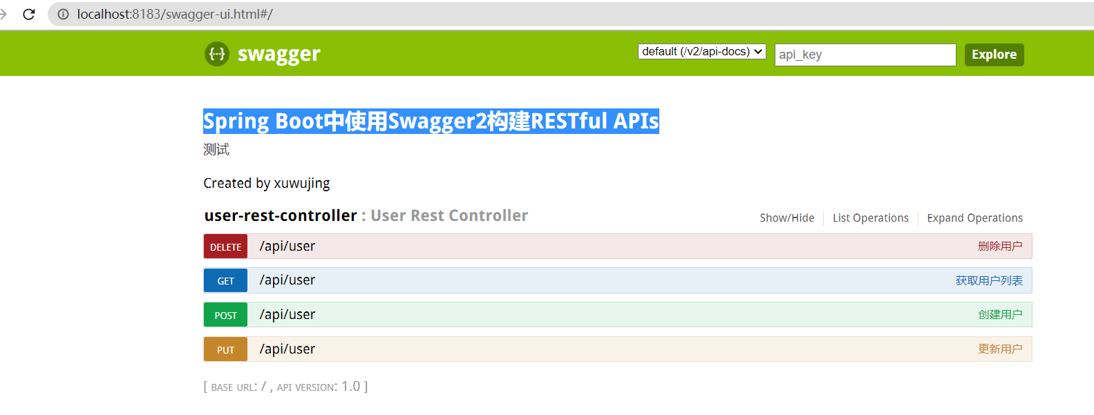 Spring Boot中使用Swagger2构建RESTful APIs_swagger2 restapi属性-CSDN博客