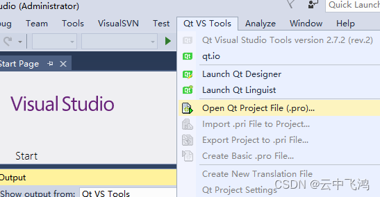 VS2015打开Qt的pro项目文件 报错_msvc version conf loaded but-CSDN博客