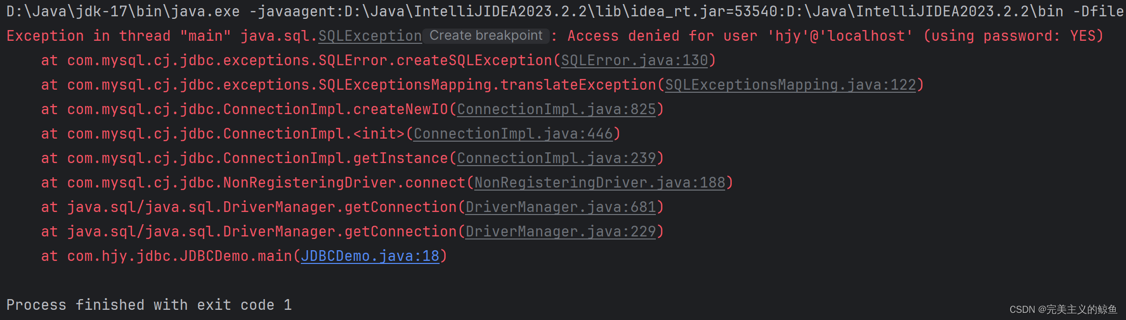 JDBC报错（黑马JDBC-class1）_jdbc注册驱动错误-CSDN博客