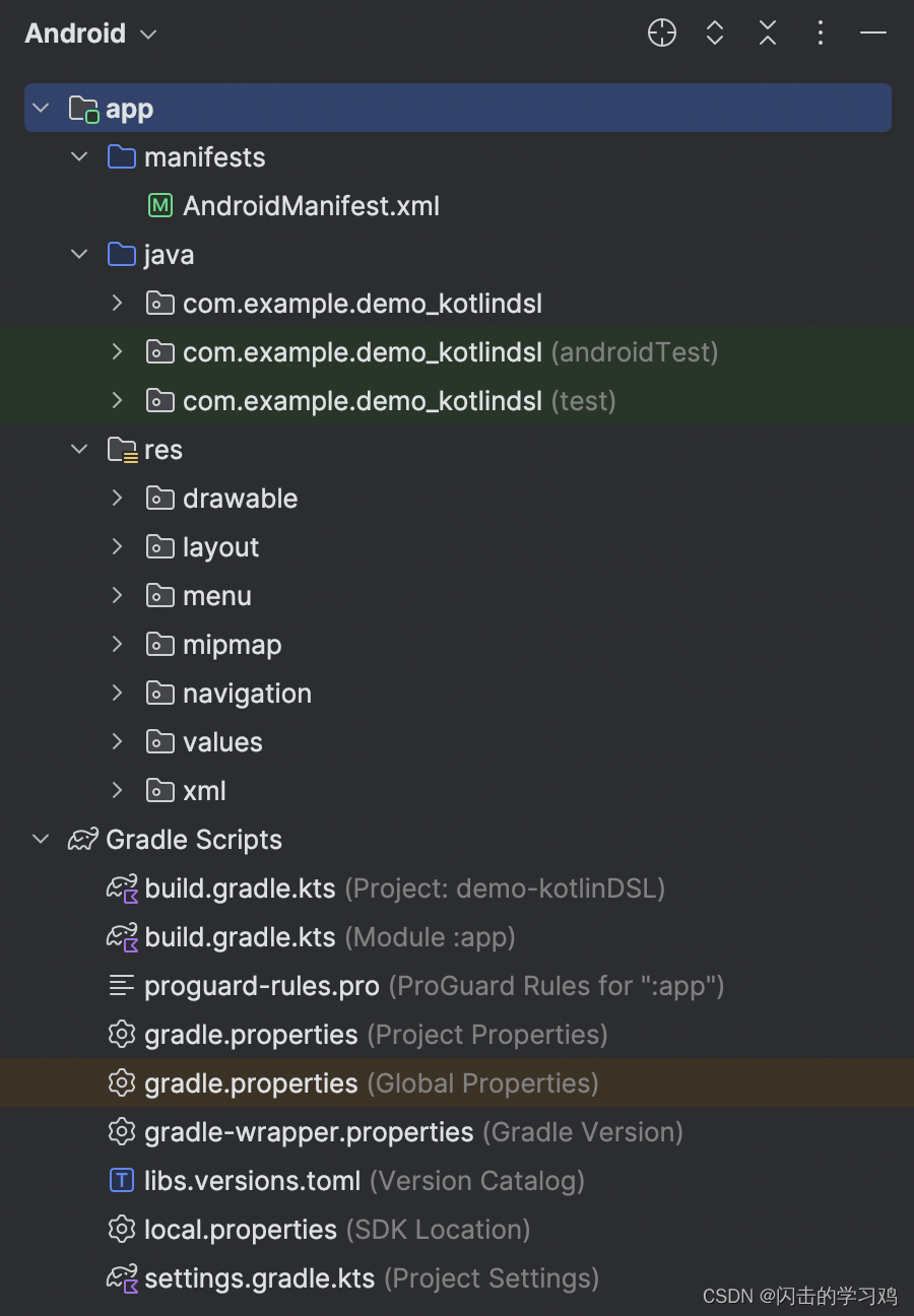 Android项目文件结构_简述android项目结构文件app文件夹中androidmanifest.xml文件、java目录-CSDN博客