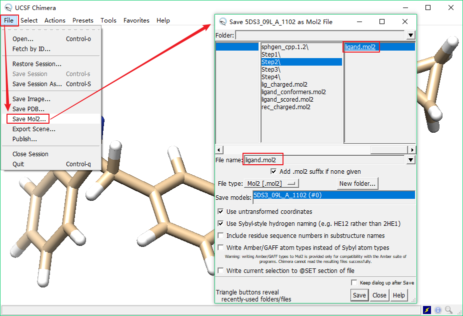 UCSF DOCK6.8对接教程之准备受体和配体文件_chimera x如何删除配体-CSDN博客