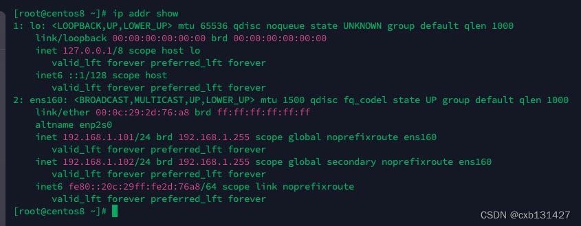 Linux（centOS8） 配置多个IP_centos8配置ip地址和网关-CSDN博客