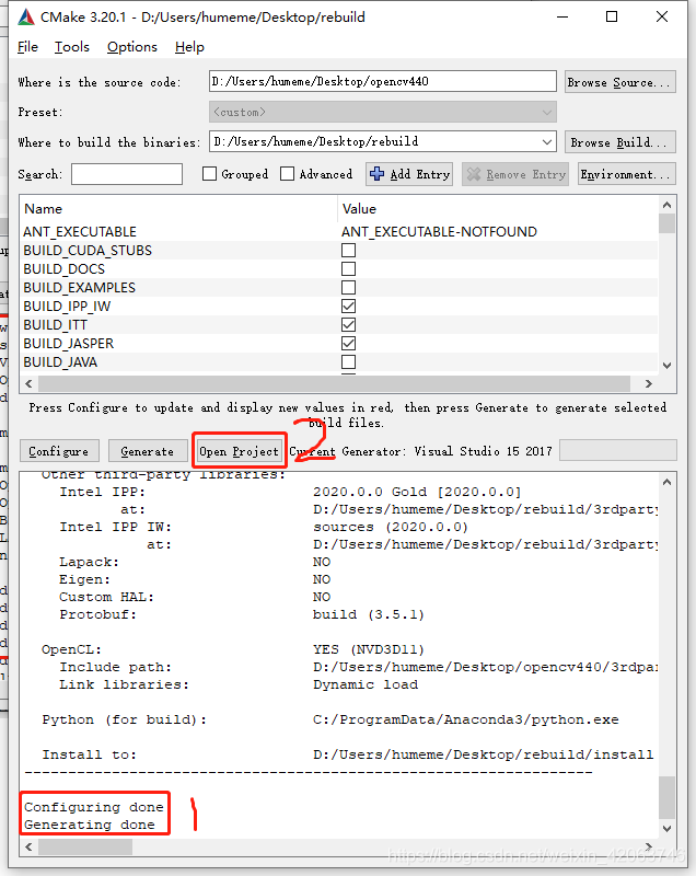 OpenCV4.5.2（+opencv_contrib）+CMake3.20.1+vs2017重新编译_重新编译opencv-CSDN博客