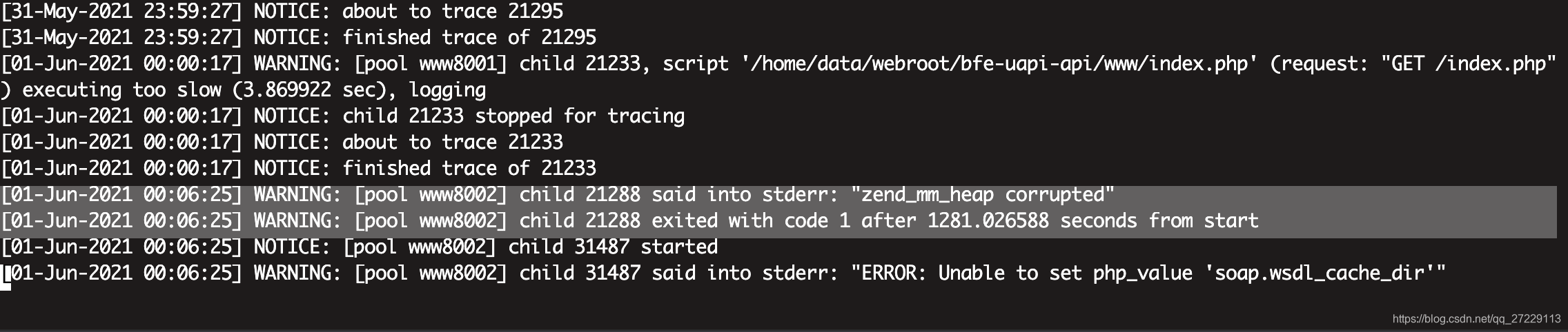 zend_mm_heap corrupted 使用opcache出状况-CSDN博客